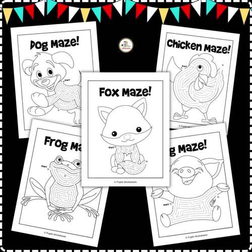 Pet Animals Mazes Game - Fun Educational Problem Solving Activities