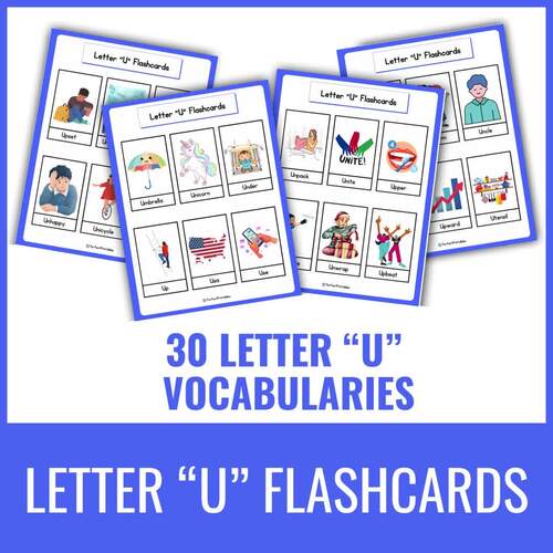 Letter "U" Vocabulary Flashcards | Interactive Alphabet Cards For Early ...