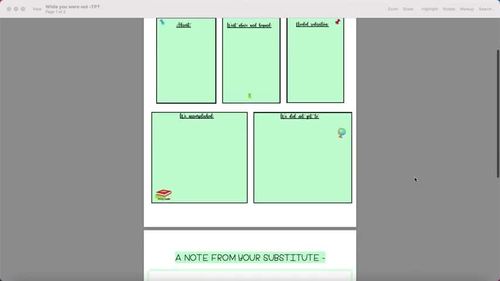 A Note From The Substitute- Sub Form Version 2 by Miss Figs | TPT