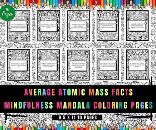 Average Atomic Mass Facts Coloring Pages, Door Decorations Saying, Word ...