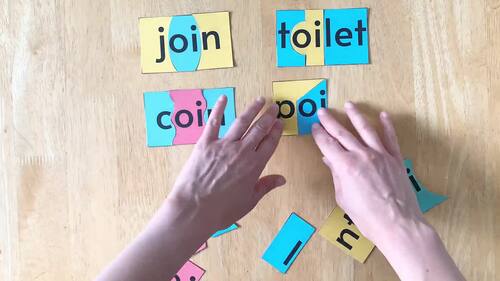 Phonics Jigsaw Puzzle oi Digraph Game Special Education Kindergarten