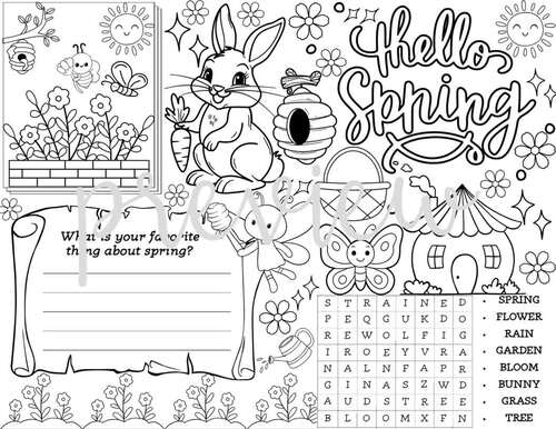 Spring Activity Booklet | Stem Coloring Pages | Spring Stem Activity ...