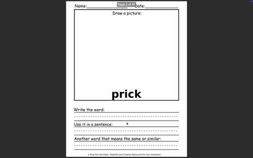 CKLA G1 Domain 9 Vocabulary Draw & Write Sheets | Fairy Tales and Stories