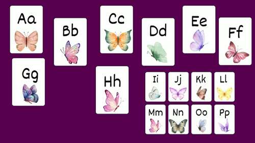 Butterfly Flashcards for Kids | Flashcards Printable | Alphabet Flashcards