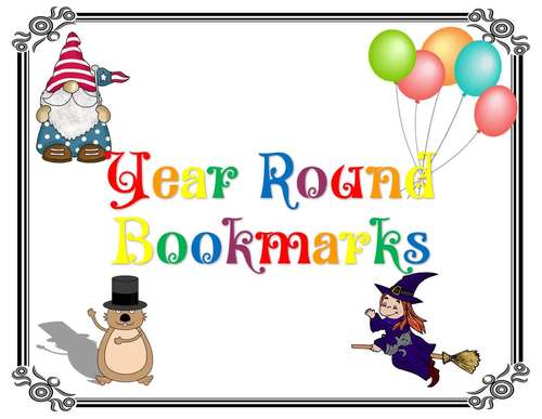 All Year Holiday Bookmarks by Cindy's Treasures | TPT