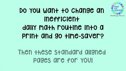 Kindergarten Math Daily Worksheets, Year Morning Work, Summer Packet Review