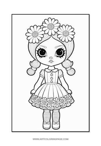 Unleash Your Creativity with Gothic Doll Vol 5 by Art coloring book