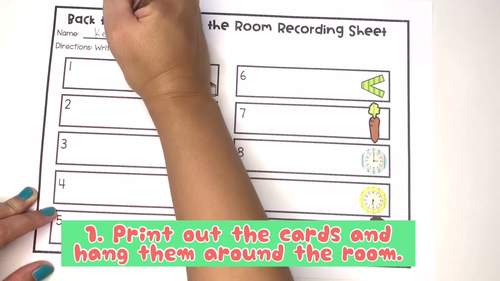 Back to School Write the Room Math Activity for Kindergarten | TPT