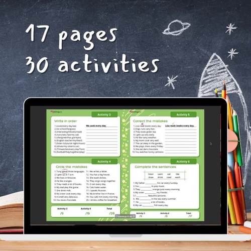 Present Simple - My Grammar Book (VERBS ONLY) by E-Ling Guru | TPT