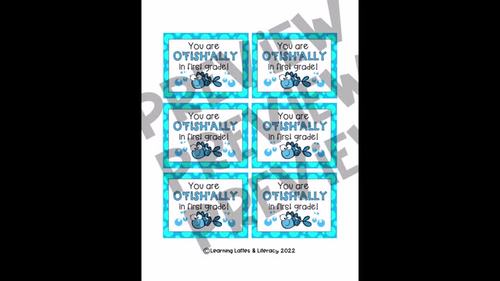 Goldfish Back to School Tags Ofishally In 1st Grade End of School Year Tags