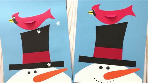 Winter Snowman Craft : Snowman And Cardinal Craft by Non-Toy Gifts