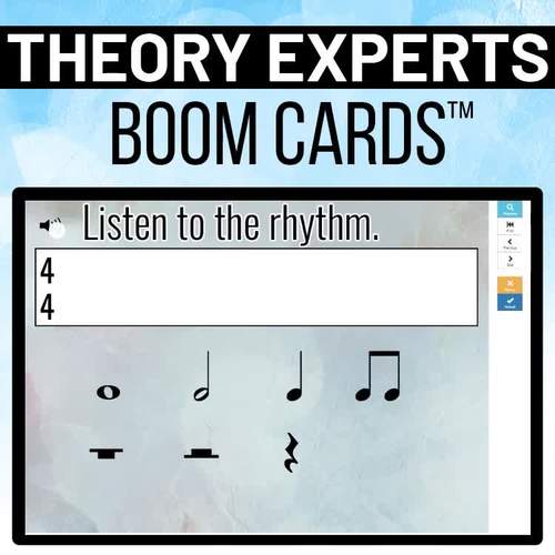 Rhythm Dictation Step D Music Theory Boom Cards by Rivian Creative