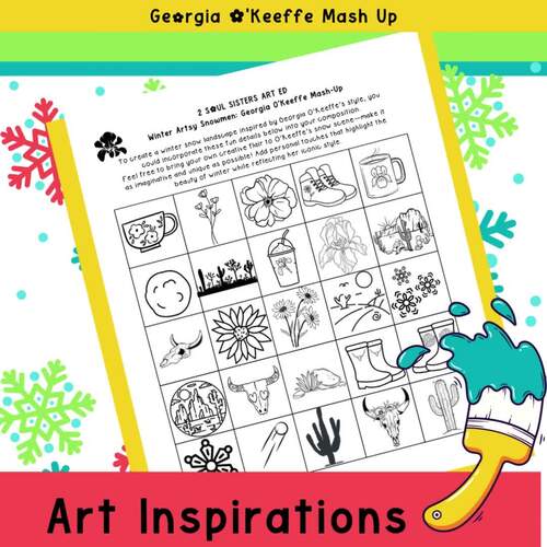 Georgia O'Keeffe Winter Art Lesson: Fun & Easy Snowman Art Project for Kids