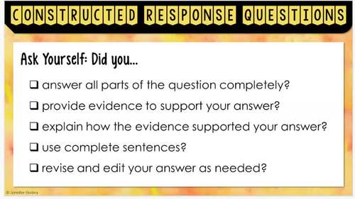 Constructed Response Questions : Literature/Fiction Stories - Includes ...