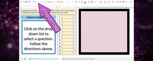 PIXEL ART: Evaluate Linear Functions using Function Notation | TpT