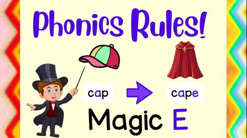 Phonics Rules Posters Worksheets Video | Magic E Spelling Activities ...