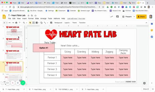 Heart Rate Lab Digital and Printable by Brower Power Science | TPT