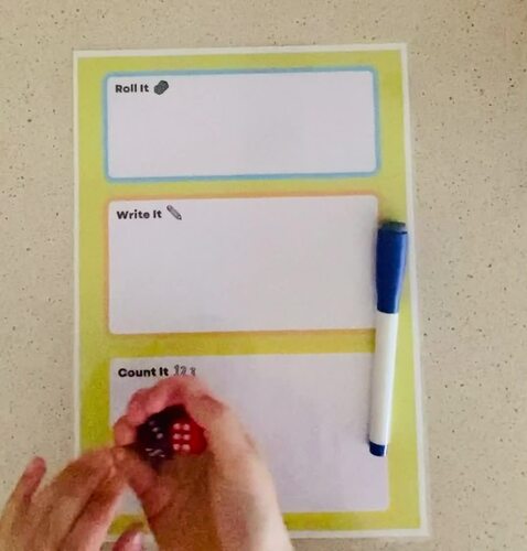 Roll It, Write It, Count It - Mathematics Number Activity | TPT