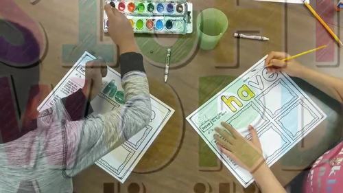 Sight Words with Watercolors {41 Words on the First Grade Dolch List}