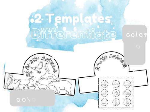 Arctic Animals Crown Craft Kindergarten Activity by MUD&marbles | TPT