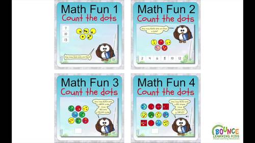 Math fun: Count the dots: BOOM Counting practice BUNDLE by Bounce ...
