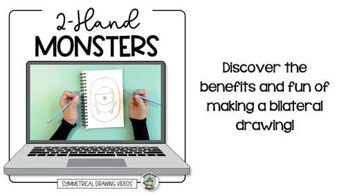2-Hand Monster Drawing Videos • Bilateral Coordination Activity | TPT