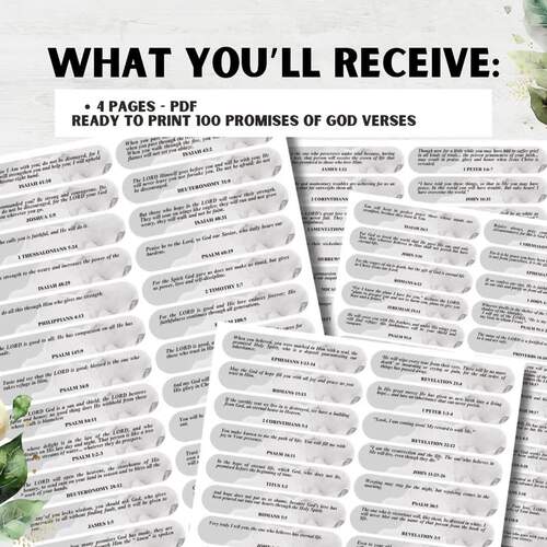 God’s Promises Printable Scripture Cards, for Kids, Teens & Women ...