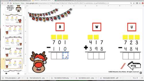 Christmas Activity - Addition and Subtraction Christmas - Christmas Math