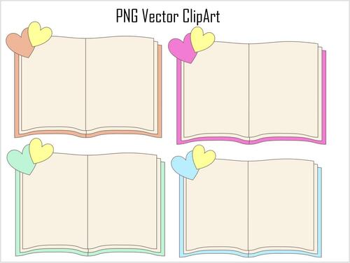Notebook Vector Clipart, Text Frame Notebook Clipart by DigiTechTeacher