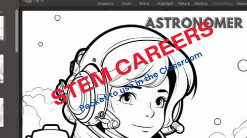 Science Poster & Bulletin Board: Elementary Coloring Page Careers in ...