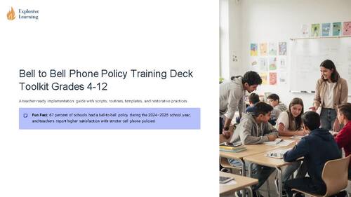 Bell To Bell Phone Policy Training Deck Toolkit Grades 4-12 PPTX Slides