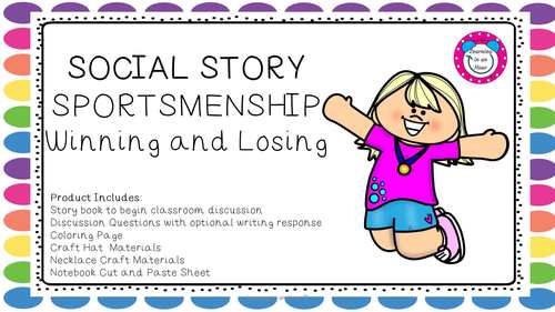 Sportsmanship Winning Losing Social Story by Learning in an Hour