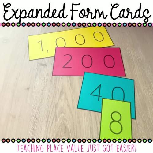 Place Value Expanded Form - Interactive Cards by That Teacher Yogi