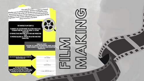 Film Making Portfolio Guide by The Art And Craft Hut | TPT