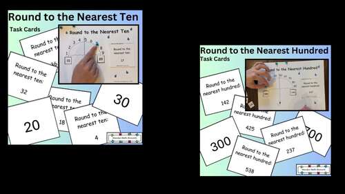 Rounding Numbers Task Cards (Round to the Nearest Ten) by Mansker Math ...