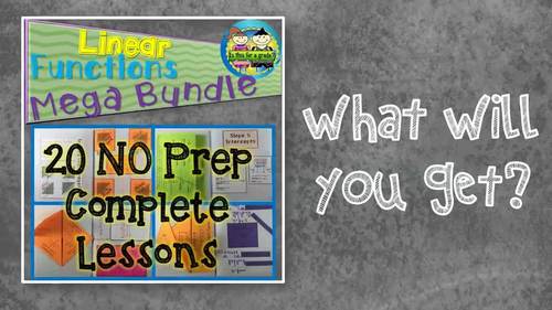 Linear Functions Mega Bundle: No Prep Foldable Lessons by Is this for a ...