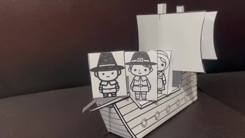 Mayflower Craft | 3D Mayflower & Pilgrims History Project | Papercraft Art