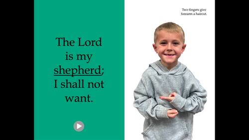 Shepherd! Ebook for ipads (Classroom set of 28) Psalm 23 Bible Memory