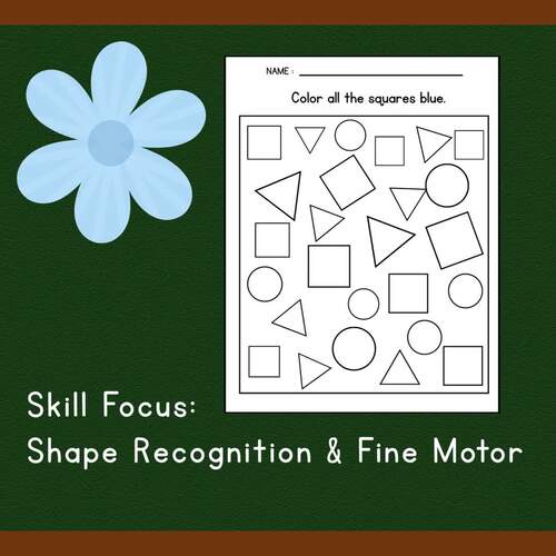 2D Shapes Worksheets | Kindergarten Geometry | Pre-K Shape Recognition