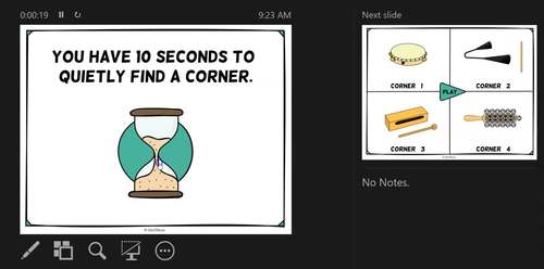 Classroom Rhythm Instruments - Music 4 Corners Game - Interactive Activity