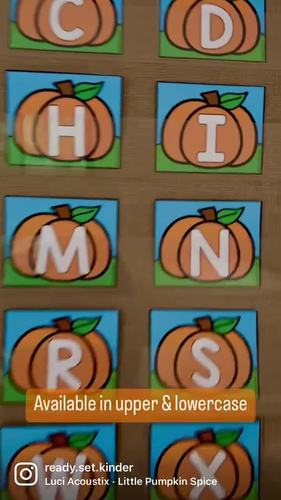 Pocket Chart Math and Literacy Game | Fall Pumpkin by Ready Set Kinder