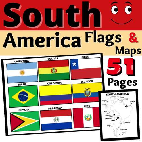 South America Activities Resource Countries Flags Maps Resource | TPT