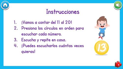 PowerPoint Interactivo Números 11 al 20 en Español | Numbers 11 - 20 in ...