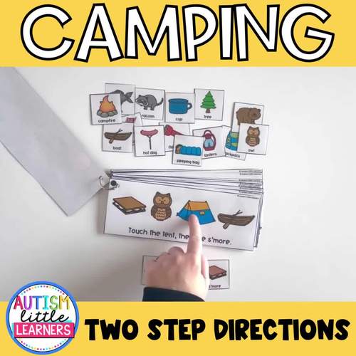 Two Step Directions - Camping Theme by Autism Little Learners | TPT