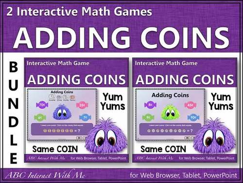 Interactive Money Game Adding Coins Same Coin Combinations {Yum Yums}
