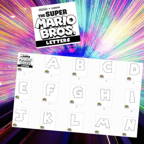 Mario Bros. Movie Alphabet, Outlined by Monty King Media | TPT