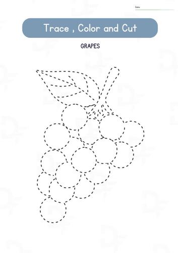 Autism Trace , Color and Cut Worksheet For Childs | TPT