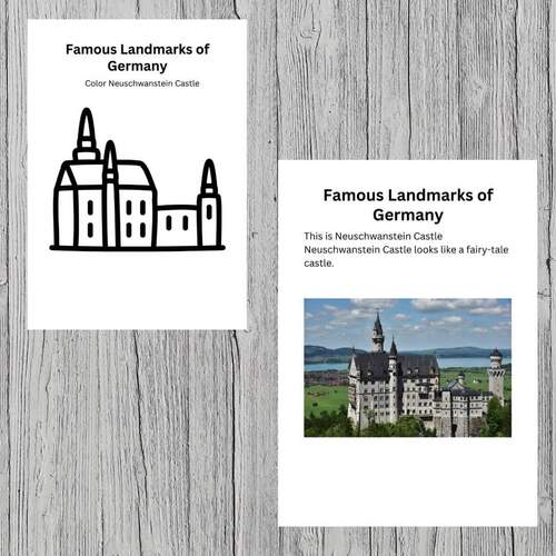 Germany Map & Coloring Pages | Germany Country Study | Geography Worksheets