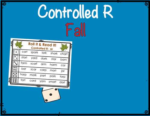 R Controlled Vowels Bossy R Roll It Read It Words & Sentences Game Cards