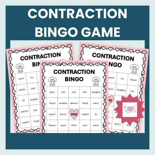 Contraction BINGO Game by Montana Teacher Shop | TPT